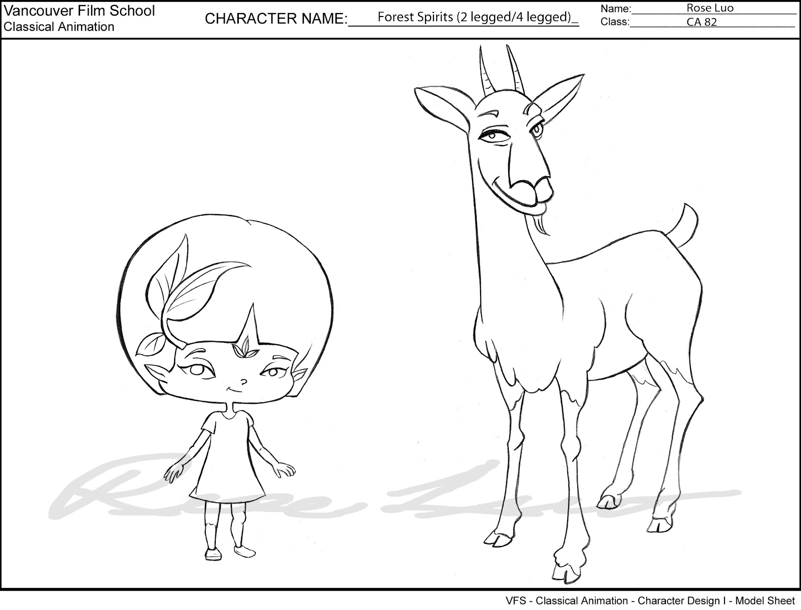 Rose (Rong) Luo's Production Blog: Character Design (2 Legged/4 Legged ...