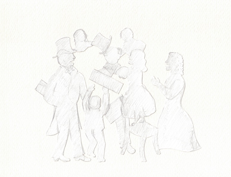 Scrooge Studies - Illustrations by V.A. Kenyon: A Preparatory Sketch