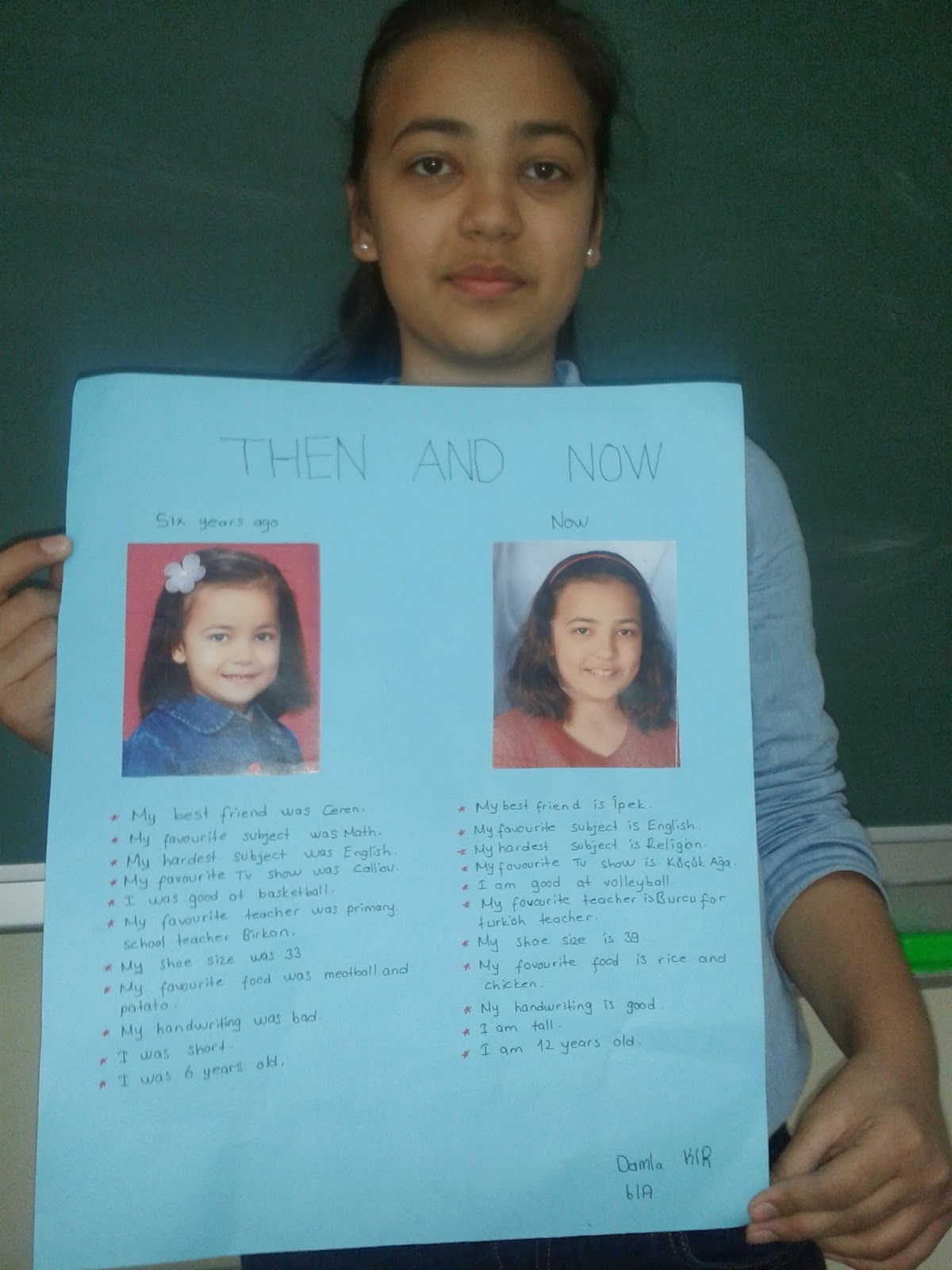 Dilko Middle School Grade 6: Our "Then and Now" activity.