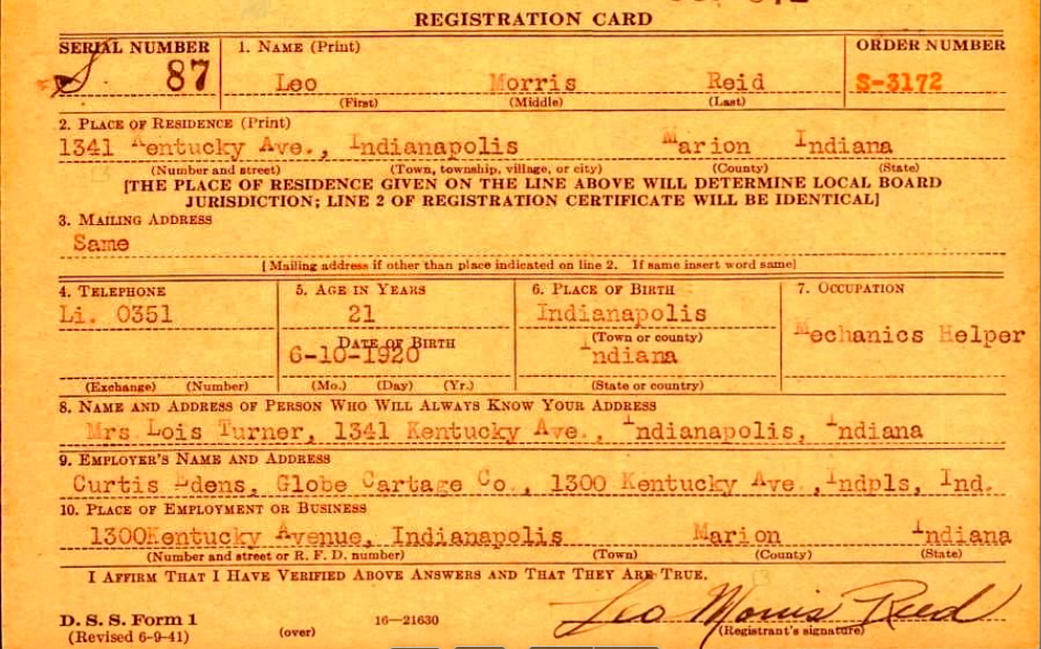 Frequent Traveler Ancestry: WWII Draft Cards