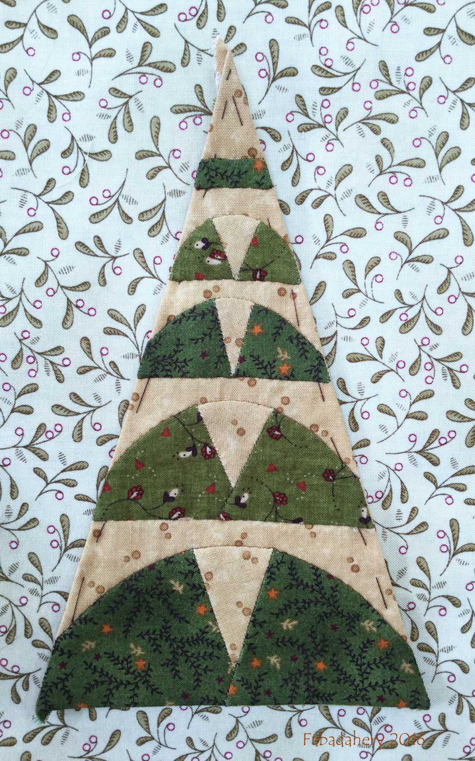 Fabadashery: Dear Jane Quilt - Border Triangle Block BR9 Sue's Garden