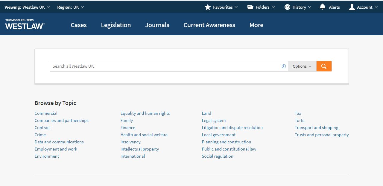 Strictly Legal - The Birkbeck Law Librarian's Blog: New look for Westlaw UK