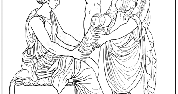 Greek mother and child coloring page | Color The Bible