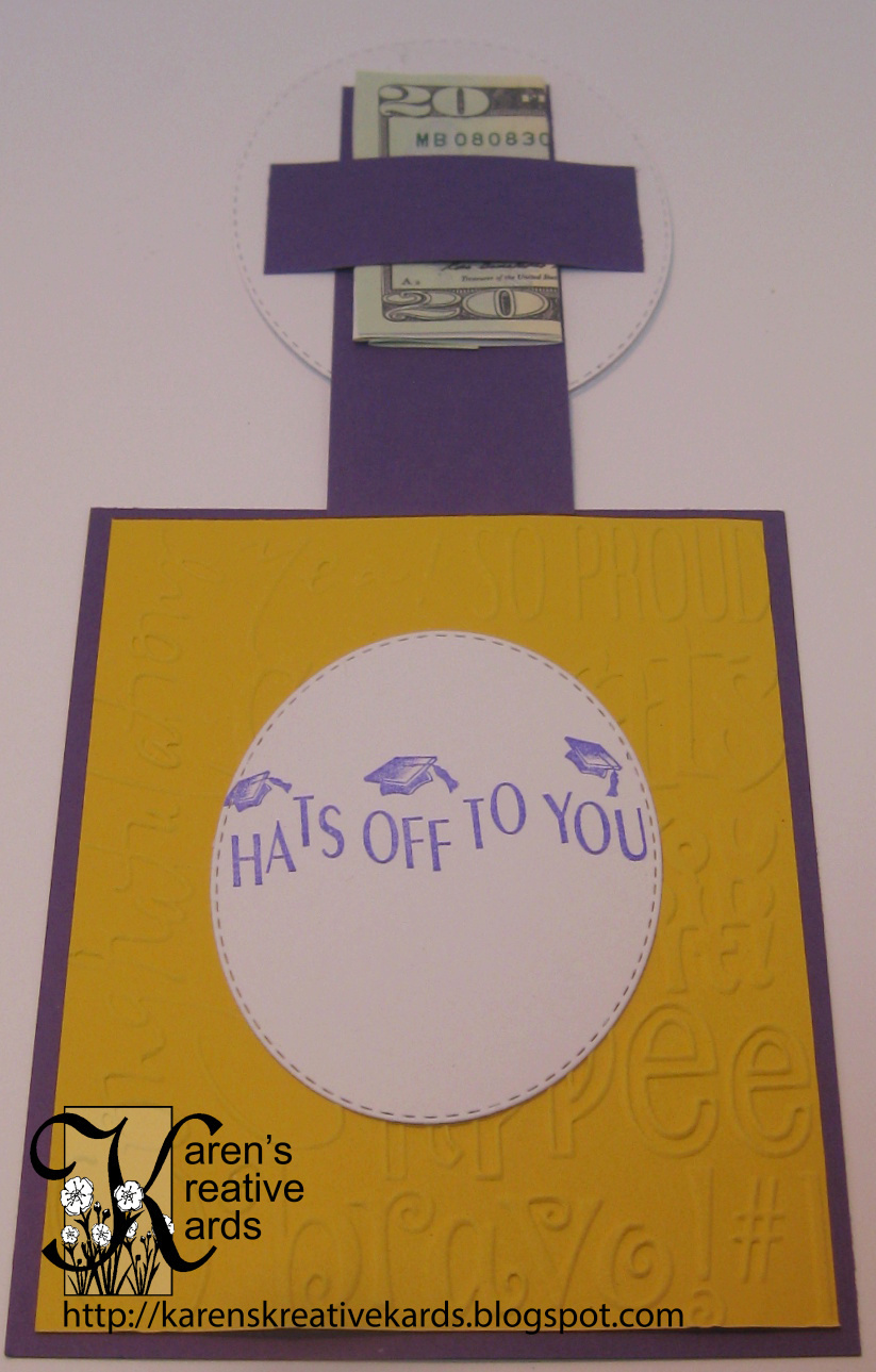 Karen's Kreative Kards: School Color Crazy Bird Grad Card