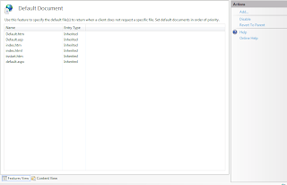 Aspdotnet-Sharepoint: How set default page in iis for Asp.net application