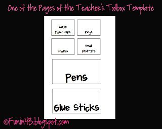 Classroom Freebies Too: Teacher Toolbox Template