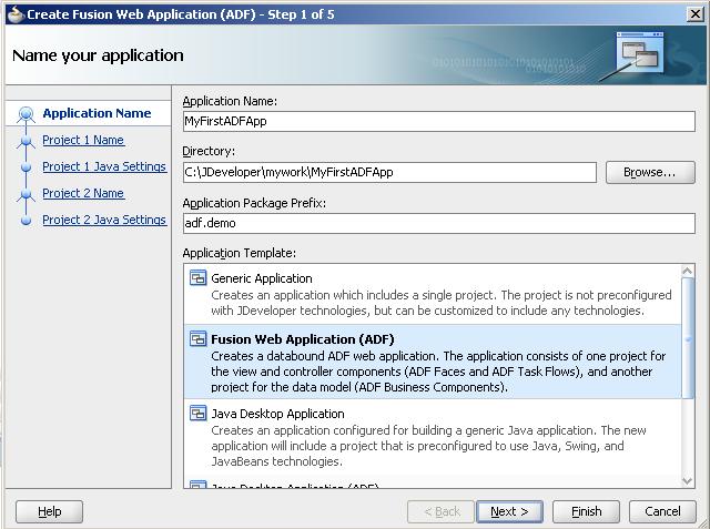 Create Simple ADF Form using Oracle JDeveloper 11g