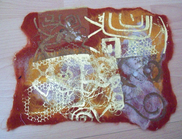 Bananadiva: Hand-made felt sample pieces