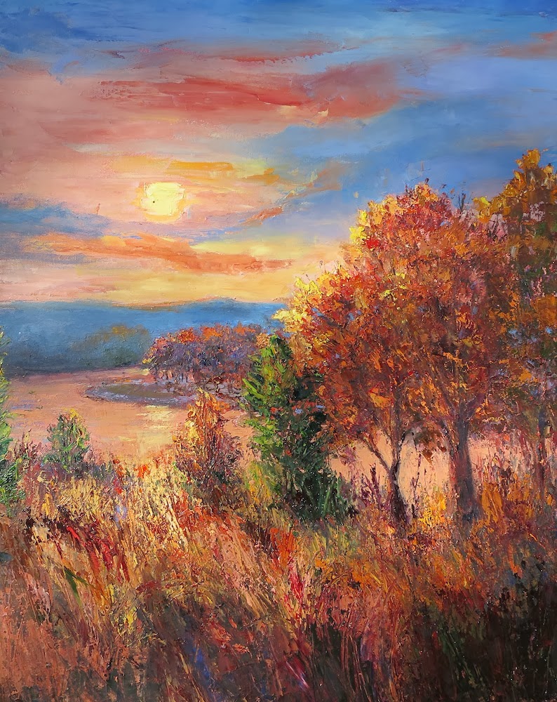 Landscape Artists International: Sunset View, Contemporary Landscape ...