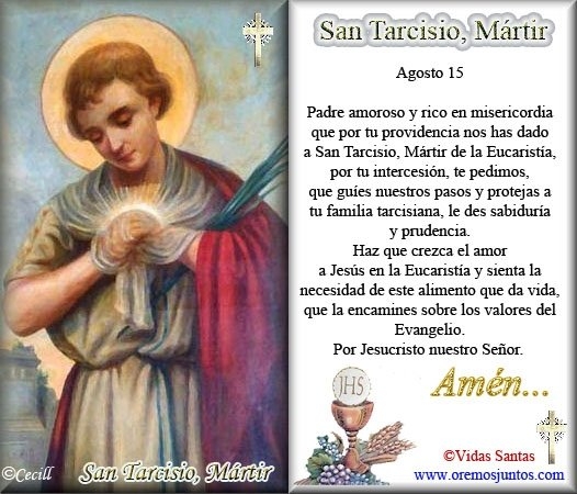 ® Blog Católico Gotitas Espirituales ®: ORACIONES A SAN TARCISIO, MÁRTIR