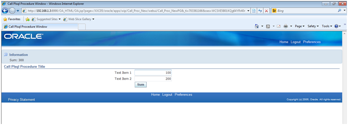 Oracle Apps Tutorials: Call PL/SQL Procedure from OAF Page