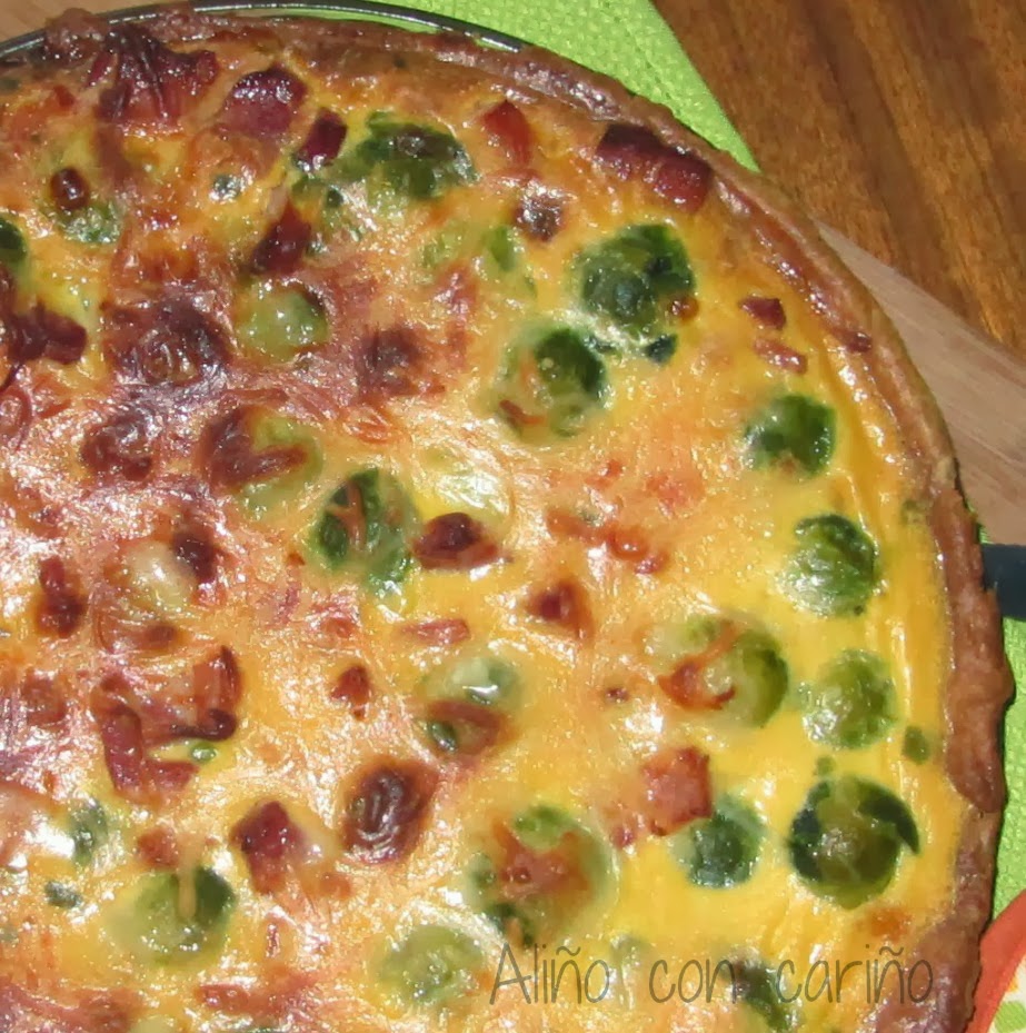 QUICHE DE COLES DE BRUSELAS Y BACON | ALIÑO CON CARIÑO