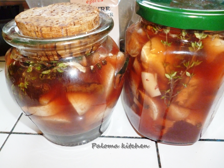 Mes Petites Passions: Champignons de Paris aux vinaigres maison