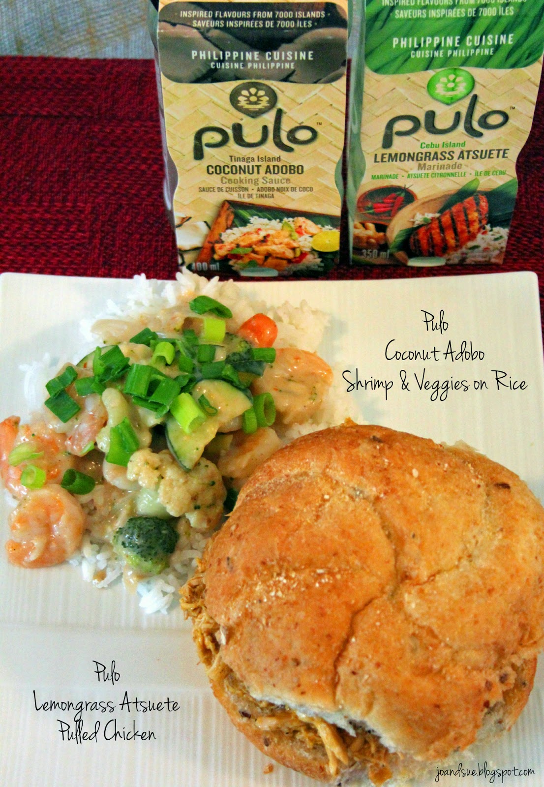 Jo and Sue: Pulo Lemongrass Atsuete Pulled Chicken & Pulo Coconut Adobo ...
