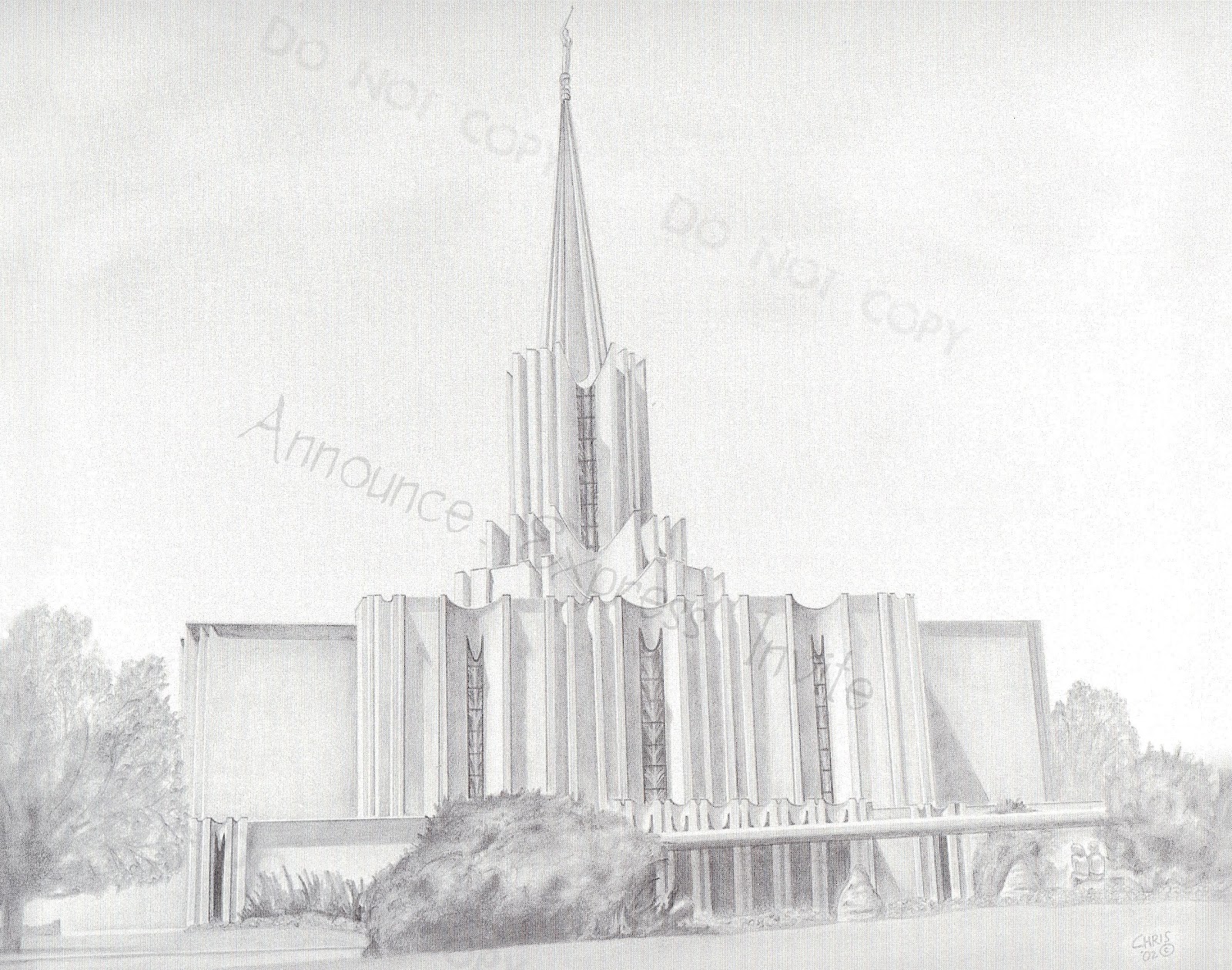 A Pocket full of LDS prints: Temple Drawing Prints