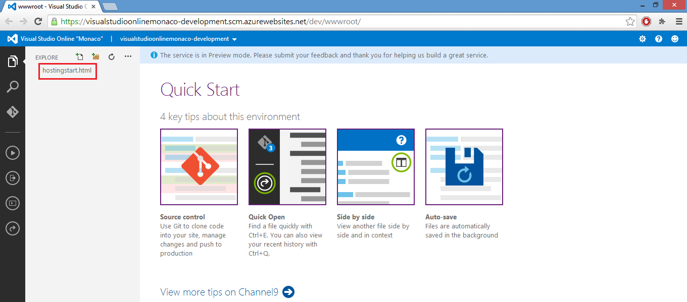 Visual Studio Online Monaco Code Editor Walk-through - Part 2