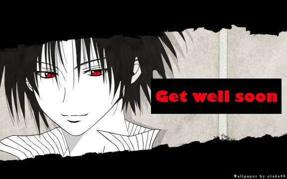 Anime Greeting Cards: Anime Boy - Get Well Soon