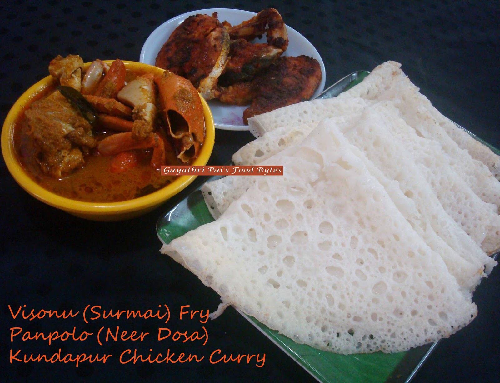 Gayathri Pai's Food Bytes: Kundapur Crab Curry ~ Panpolo (Neer Dosa ...
