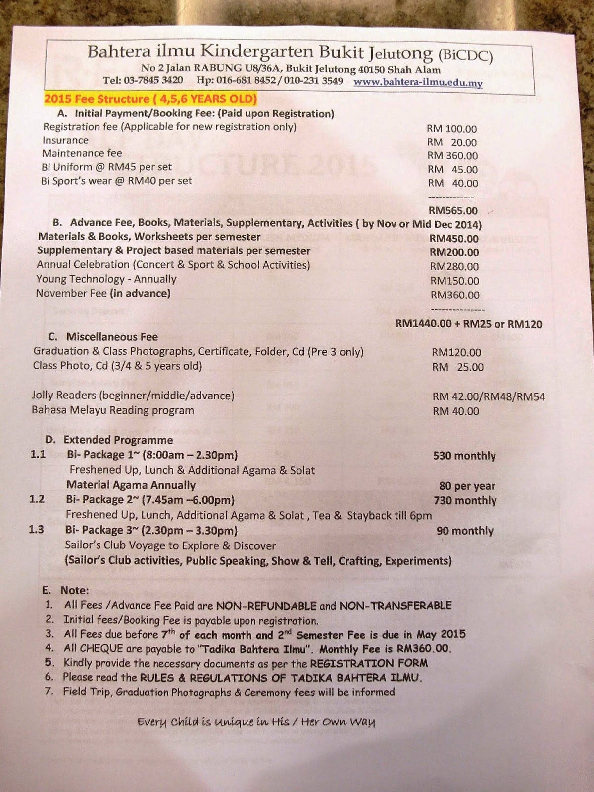 Lizzie as a Mummy: Real Kids Plus vs Bahtera Ilmu Fee Structure 2015, 2018