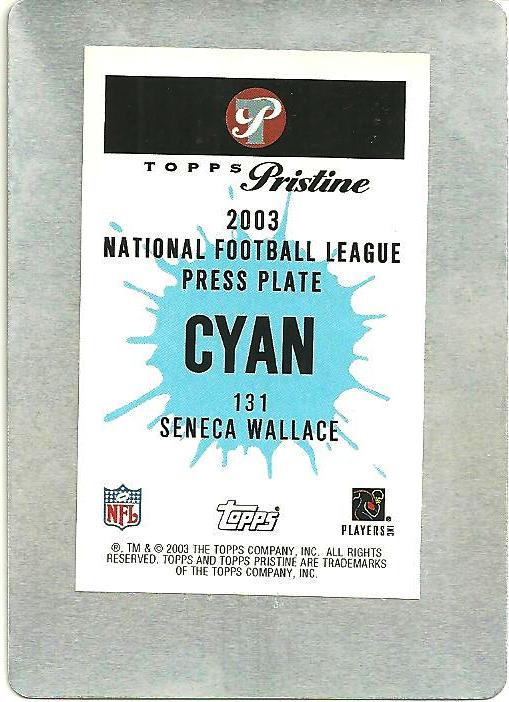 My 2nd Seneca Wallace Printing Plate - Blowout Cards Forums