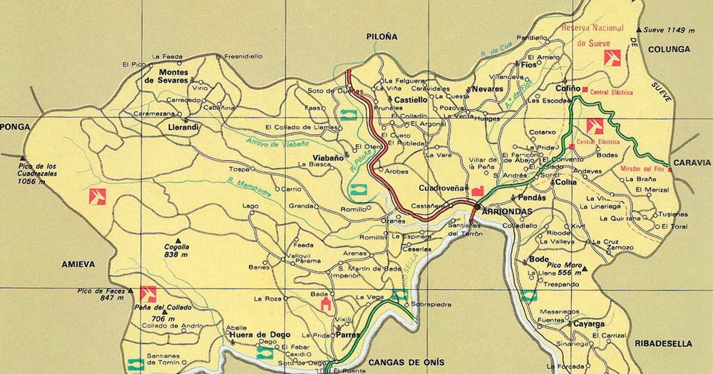 Mapa del Concejo de Parres | Así ye Asturias