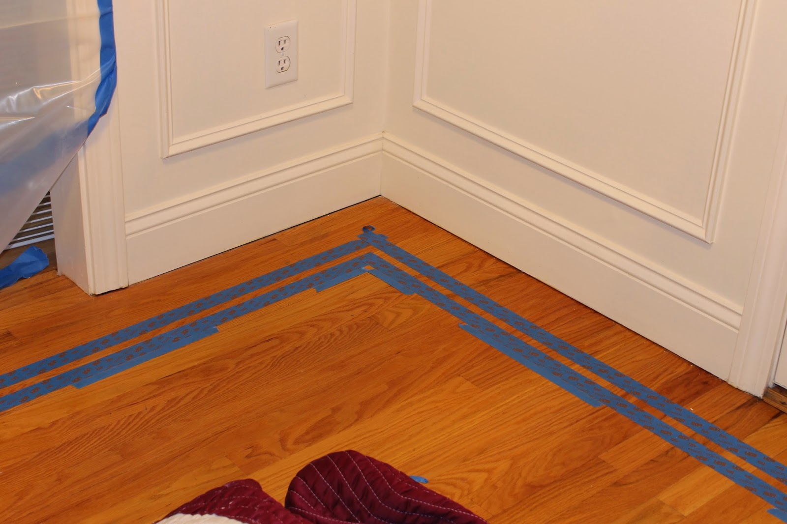 GORGEOUS SHINY THINGS: Painted Faux Inlay Floor Border with Printable ...