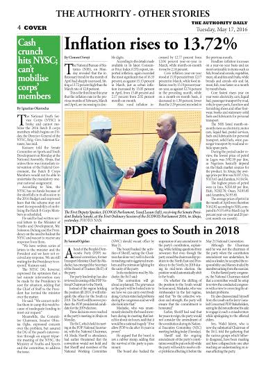 The Authority Newspapers Today May 17th, 2016