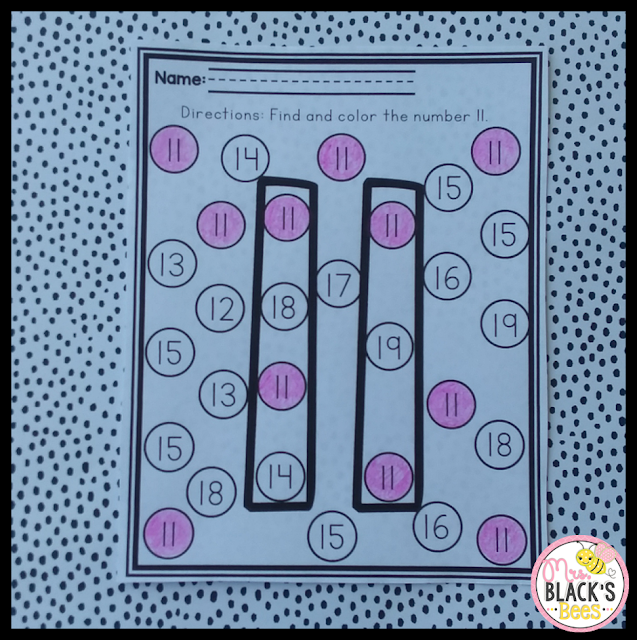Search and Find Teen Numbers | Mrs. Black's Bees