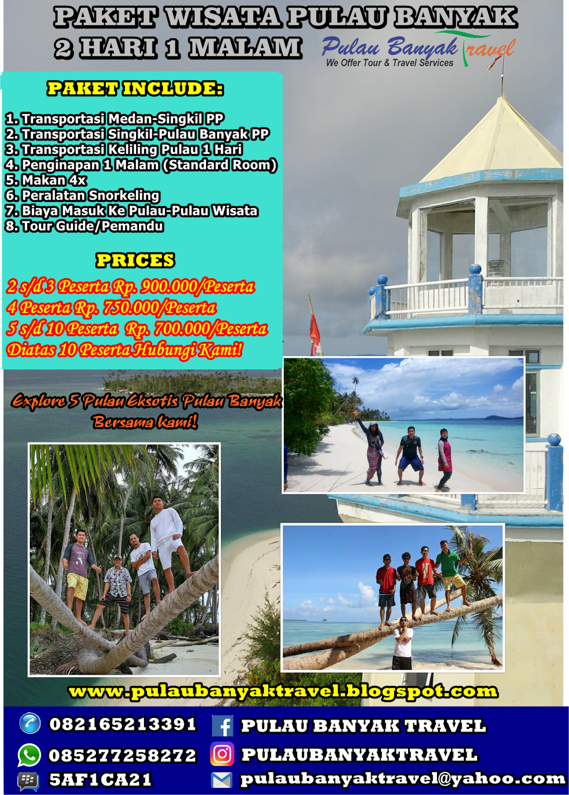 PAKET WISATA PULAU BANYAK 2 HARI 1 MALAM START MEDAN ~ Pulau Banyak Travel