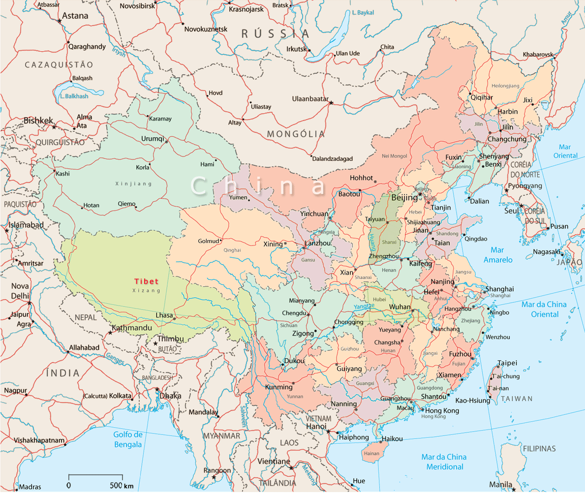 所有的中国地图. Todos los mapas de China para descargar Gratis