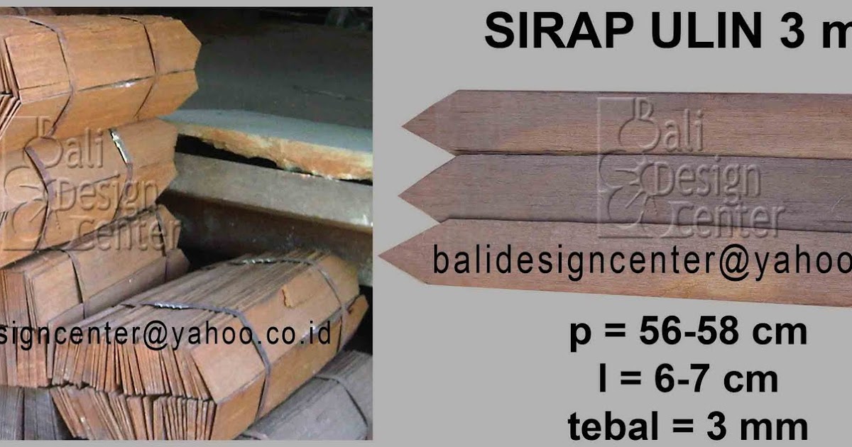 ATAP SIRAP (SHINGLE WOOD IRON): ATAP SIRAP ULIN