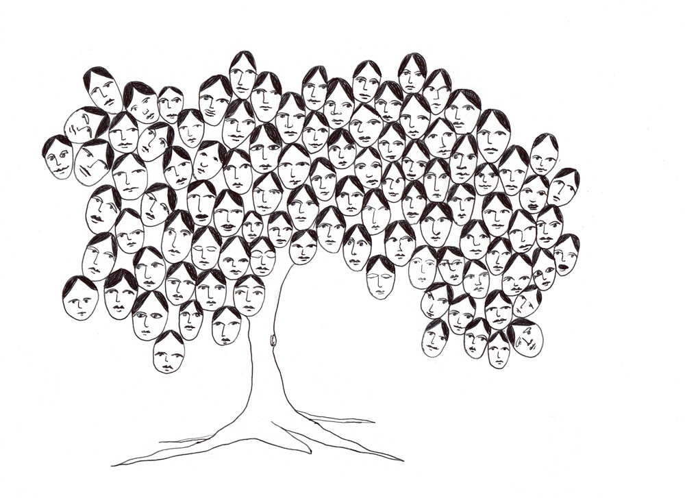 Diary Drawings: #61 Tree Faces