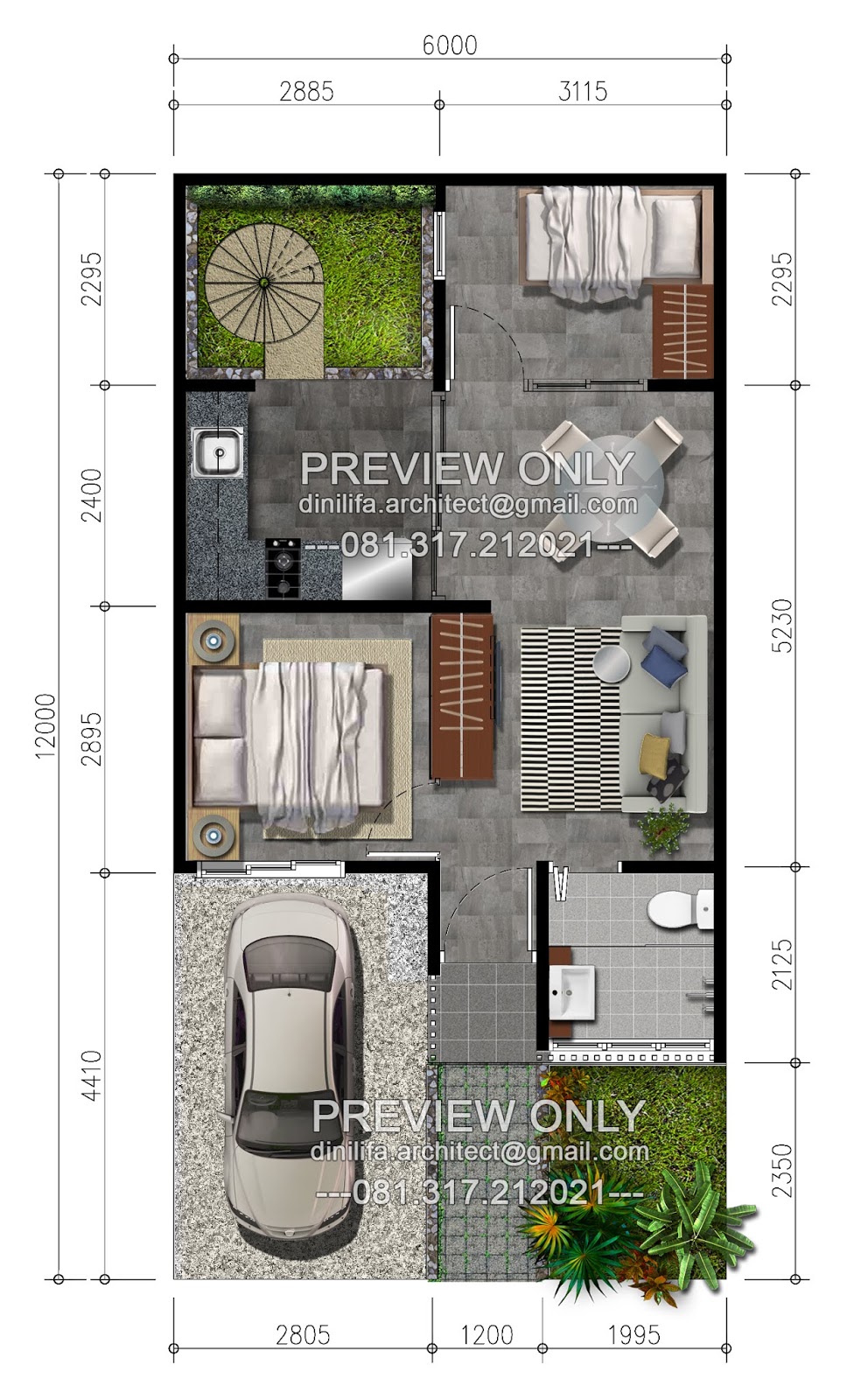 DINILIFA ARCHITECT: PROJECT : DENAH WARNA MARKETING - CLUSTER AGUNG ...