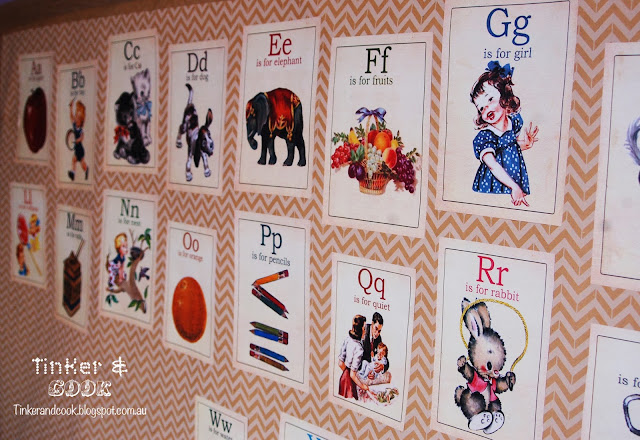 Tinker and Cook: Vintage inspired Alphabet Wall