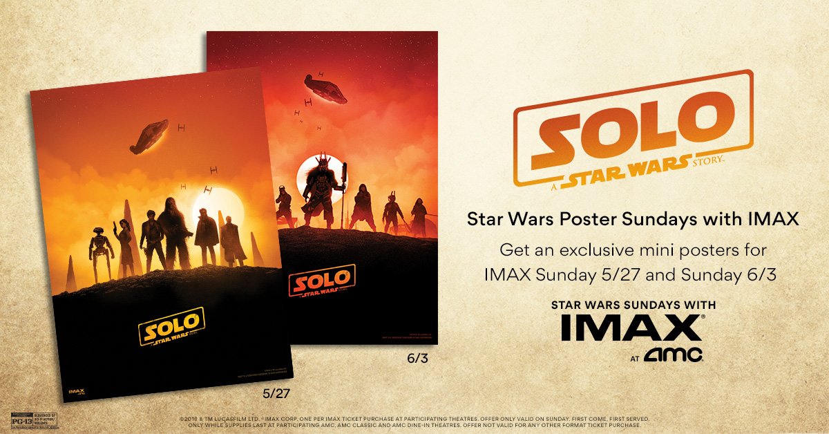 The Blot Says...: Solo: A Star Wars Story AMC IMAX Mini Movie Posters ...