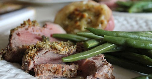 Pesto Encrusted Beef Tenderloin