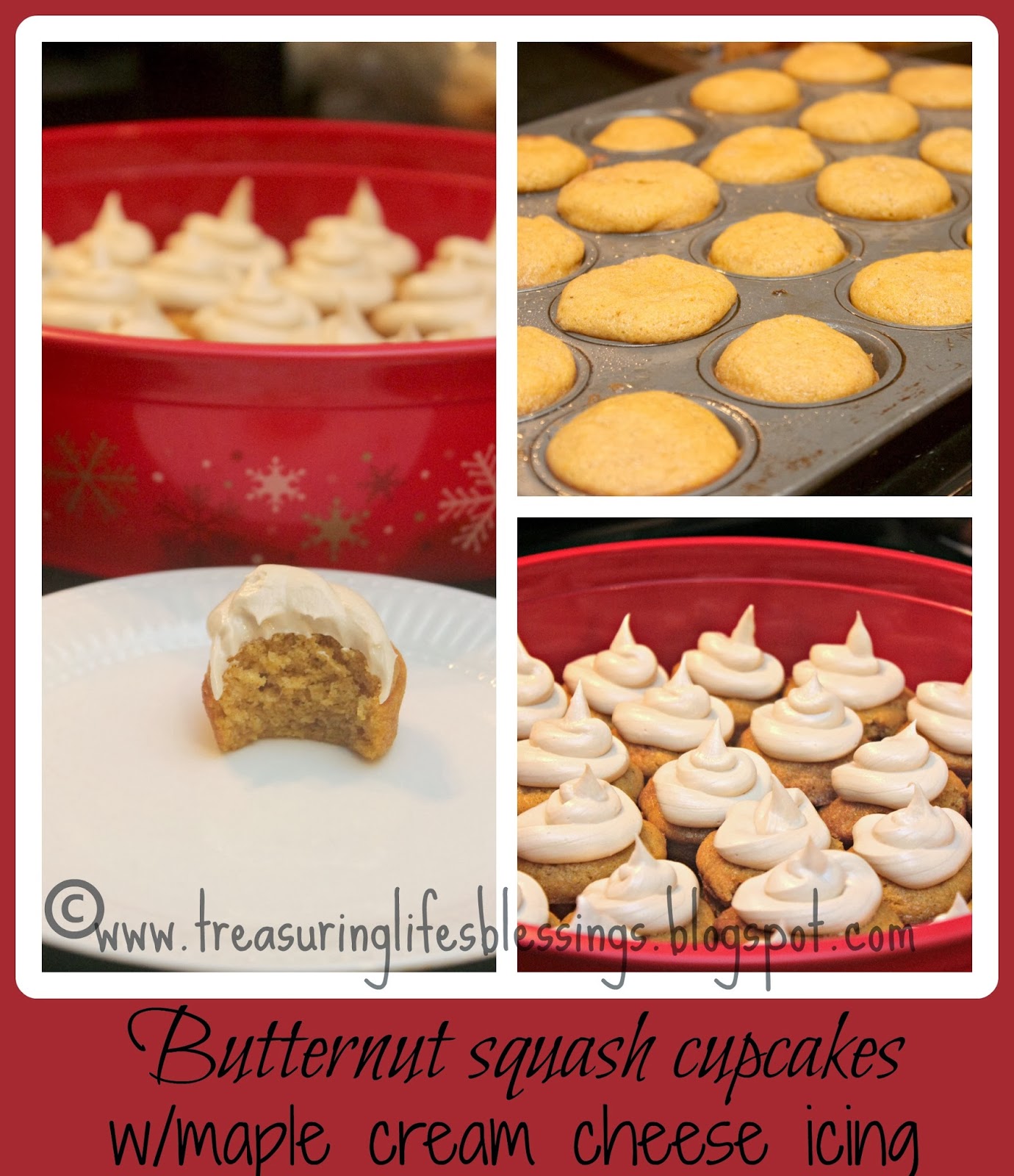 Butternut Squash Cupcakes w/Maple Cream Cheese Icing - Treasuring Life ...