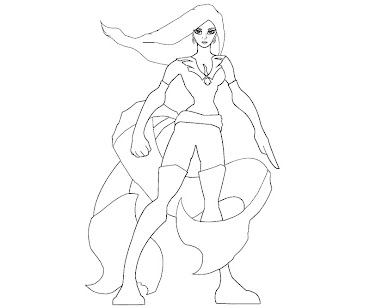 #5 Jean Grey Coloring Page