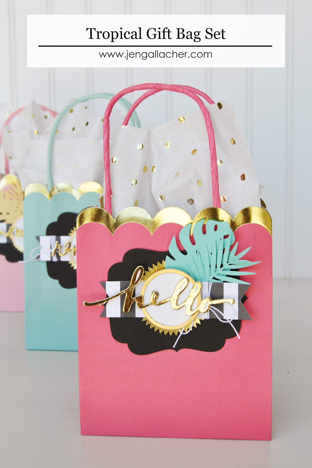 Tropical Gift Bag Set DIY | Jen Gallacher