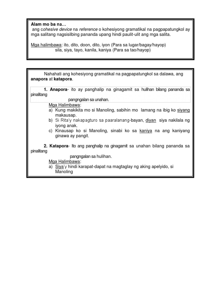 anapora at katapora - philippin news collections