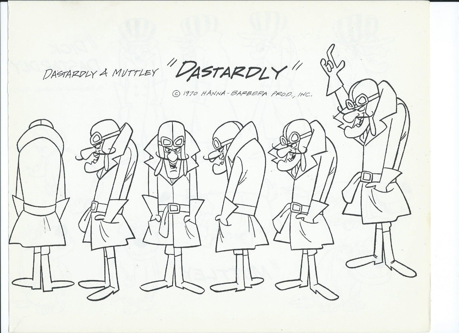 Attempted Bloggery: Dastardly & Muttley Model Sheets