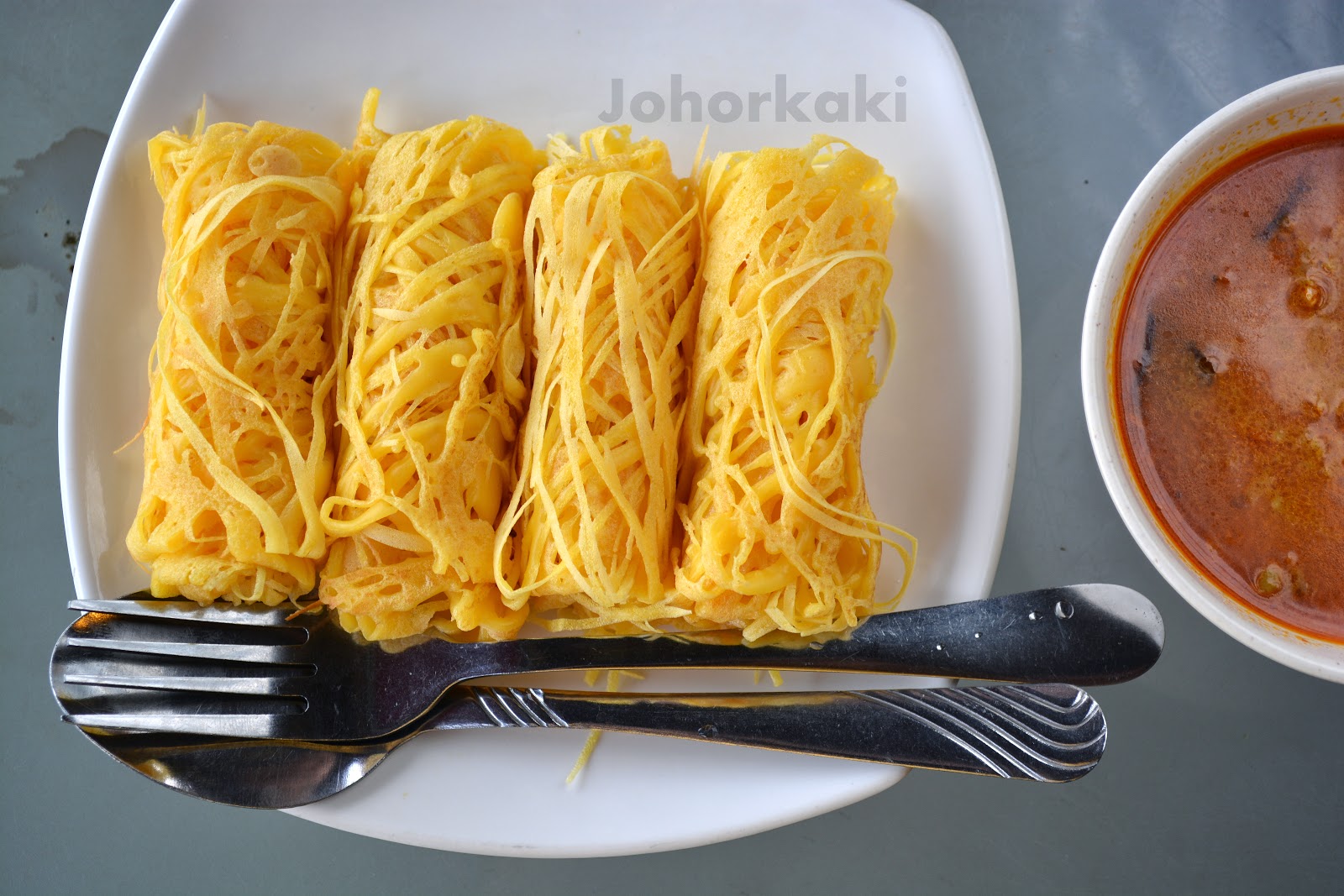 Roti Jala in Johor Bahru at Restoran Mak Tok |Tony Johor Kaki Travels ...