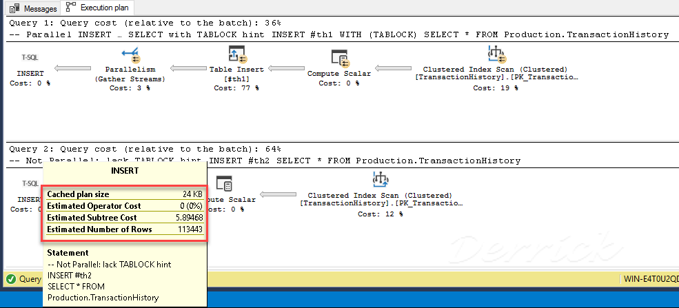 德瑞克：SQL Server 學習筆記: [Performance Tuning] Parallel INSERT … SELECT with TABLOCK hint