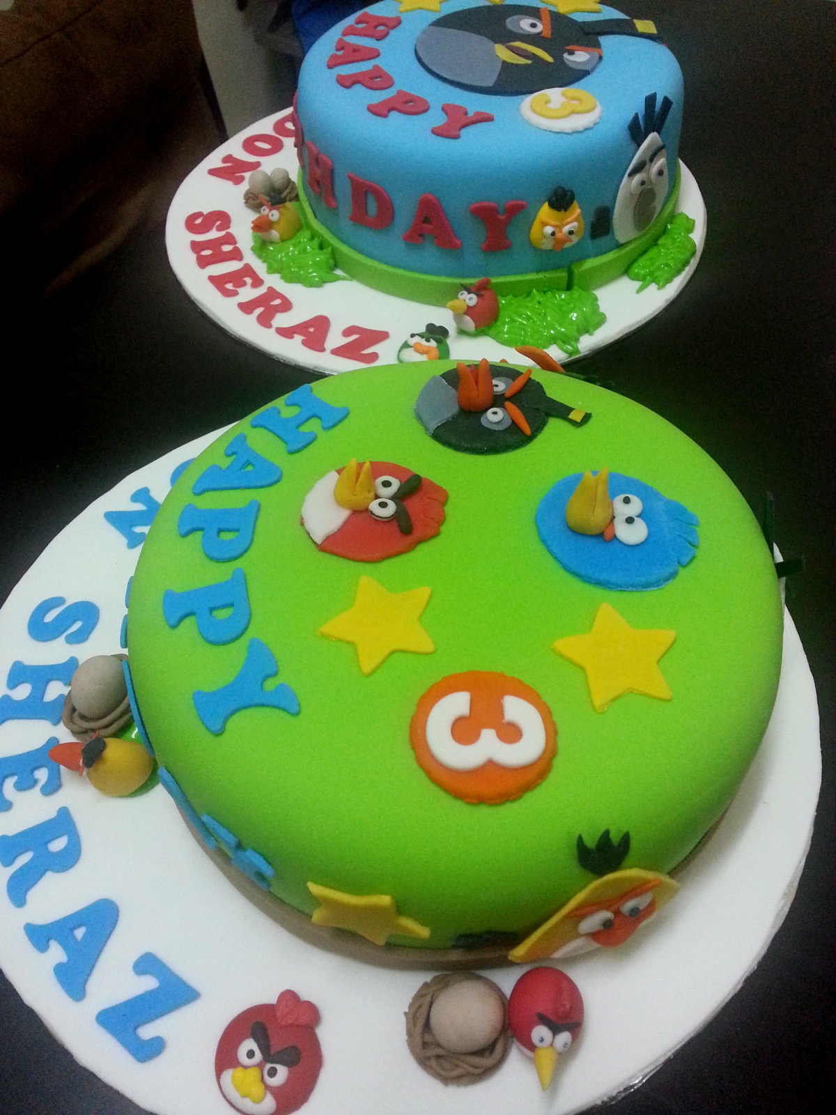 Vanilla Pastry: Angry Bird Theme Custom Made Birthday Cake