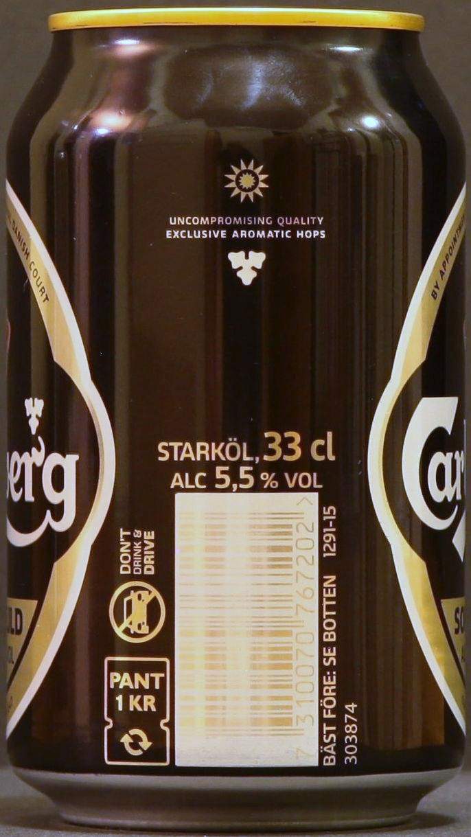 Burk-Bloggen: Carlsberg Sort Guld (33 cl) : ny dekor fran Can-Pack (303874)