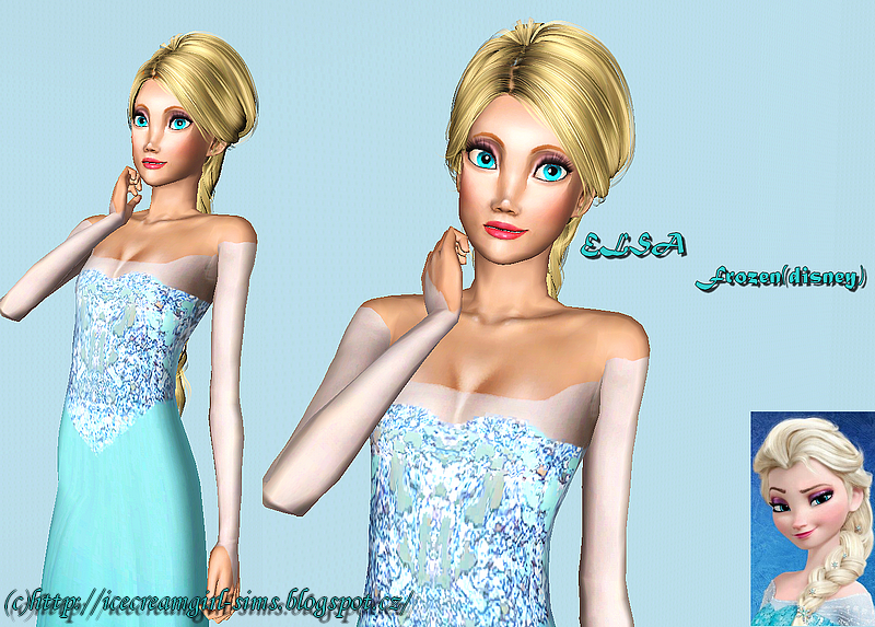 icecreamgirl-sims: ELSA-FROZEN(DISNEY)-TS3 sims