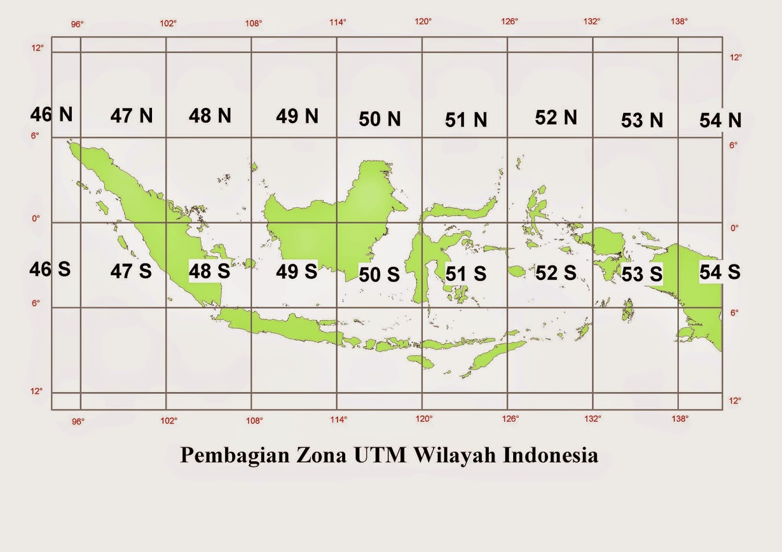 Utm Zone Indonesia Sistem Koordinat Universal Transerve Mercator Utm ~ Neededthing