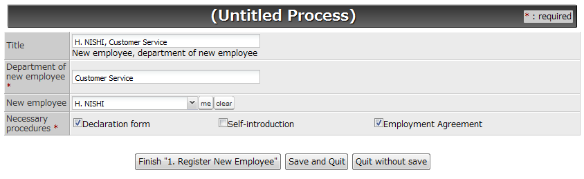 Workflow Sample: Status of New Employee Forms Should Be Managed Online