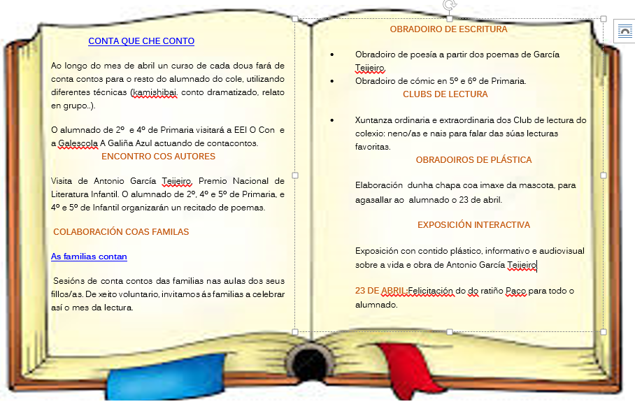 Biblioteca do cole: Abril , mes dos libros 2019