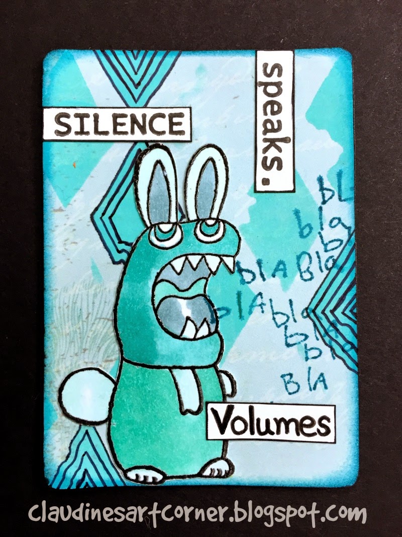 Claudine's Art Corner: Altered Playing Card Challenge Week 26